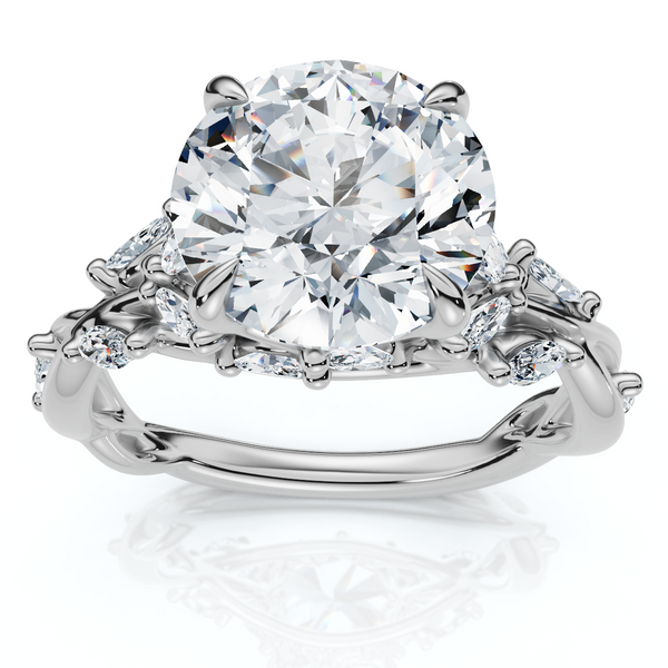 Certified 3Ct Garden Diamond Engagement Ring 14k Gold or Platinum Lab ...
