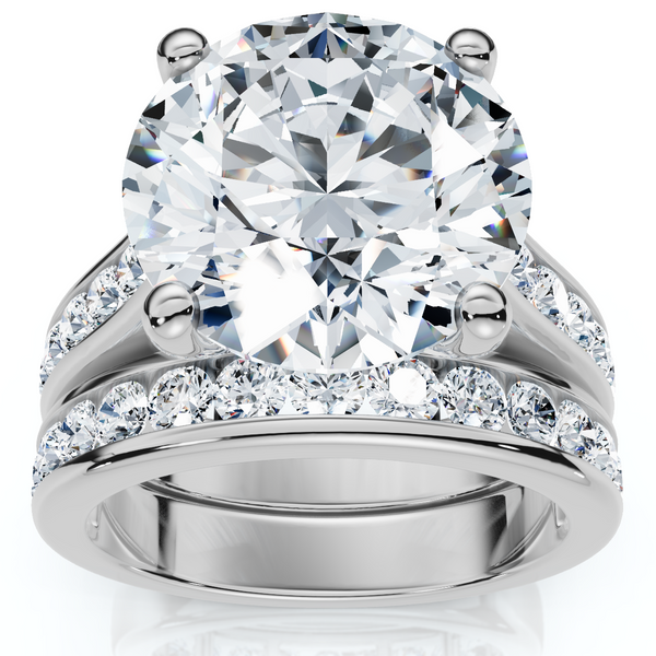 Certified 6Ct Sharon Diamond Engagement Wedding Ring Set Gold Lab Grow ...
