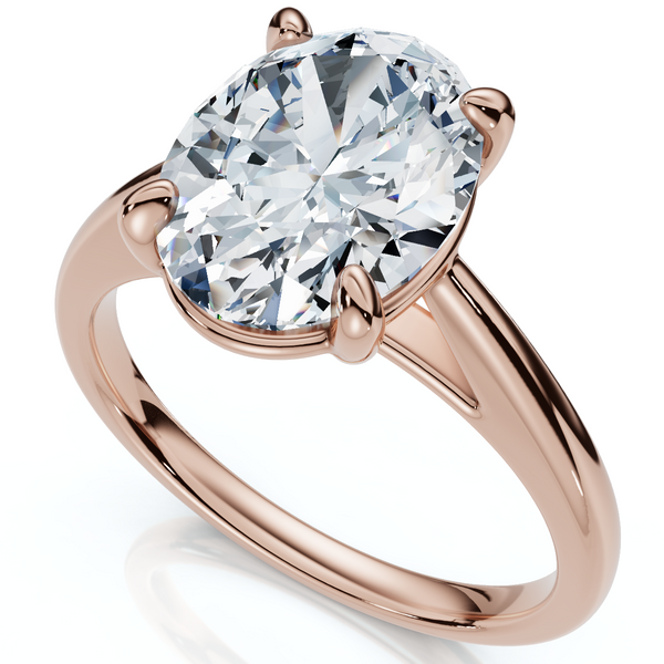 Certified 2Ct Oval Solitaire Ashley Diamond Engagement Ring 14k Gold L ...