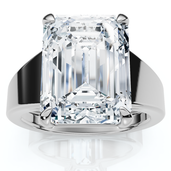 Certified 6Ct Emerald Cut Stephanie Diamond Engagement Ring 14k Gold L ...